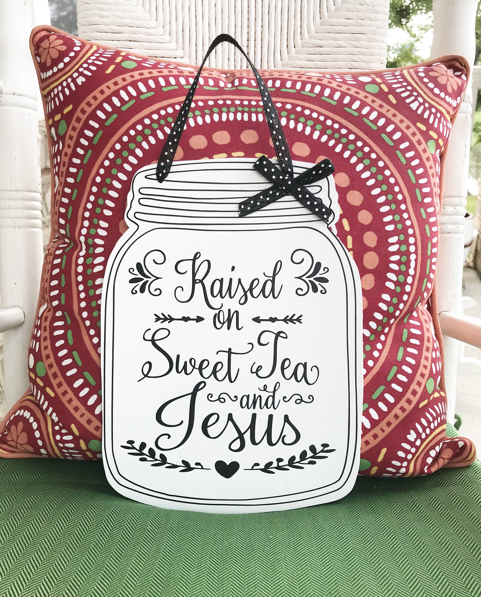 Sweet Tea and Jesus Mason Jar Wall Hanging is Religious Black | Etsy