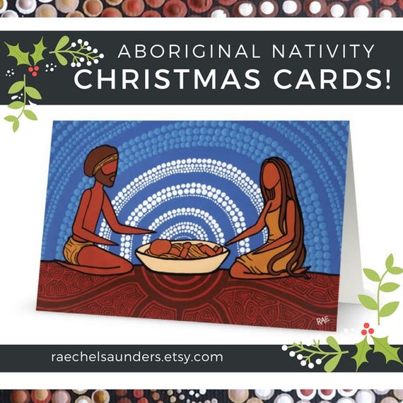 Christmas Card Aboriginal Nativity Australian Christmas | Etsy