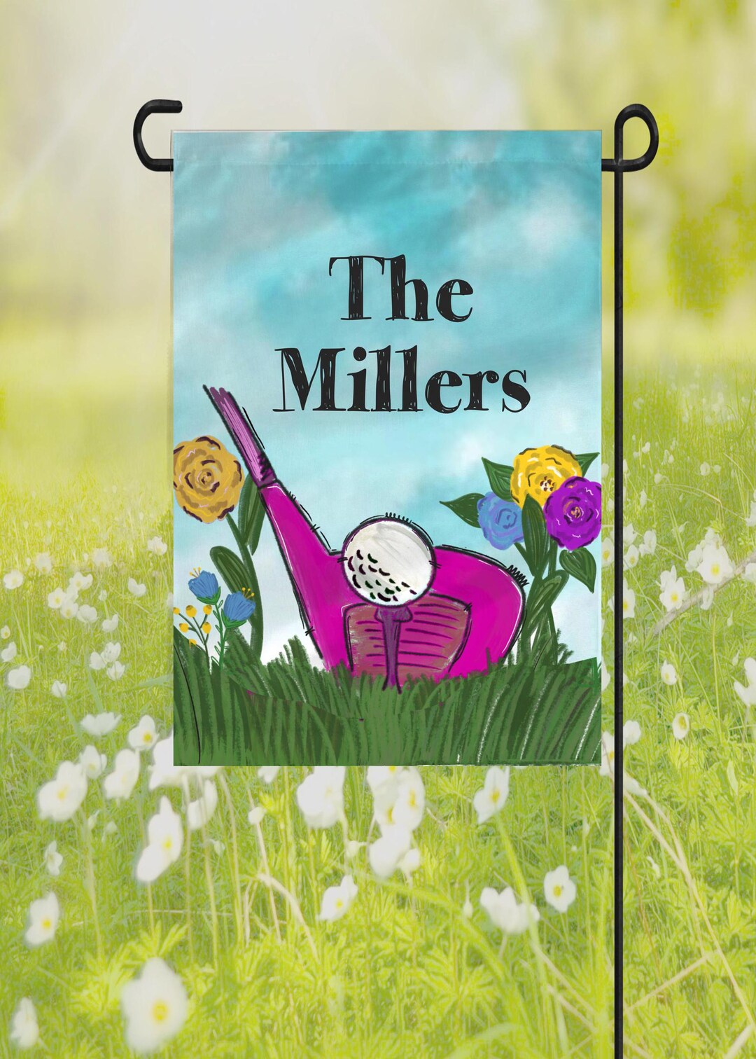 Golf Flag Housewarming Gift Personalized Golf Flag Golf Garden Flag ...