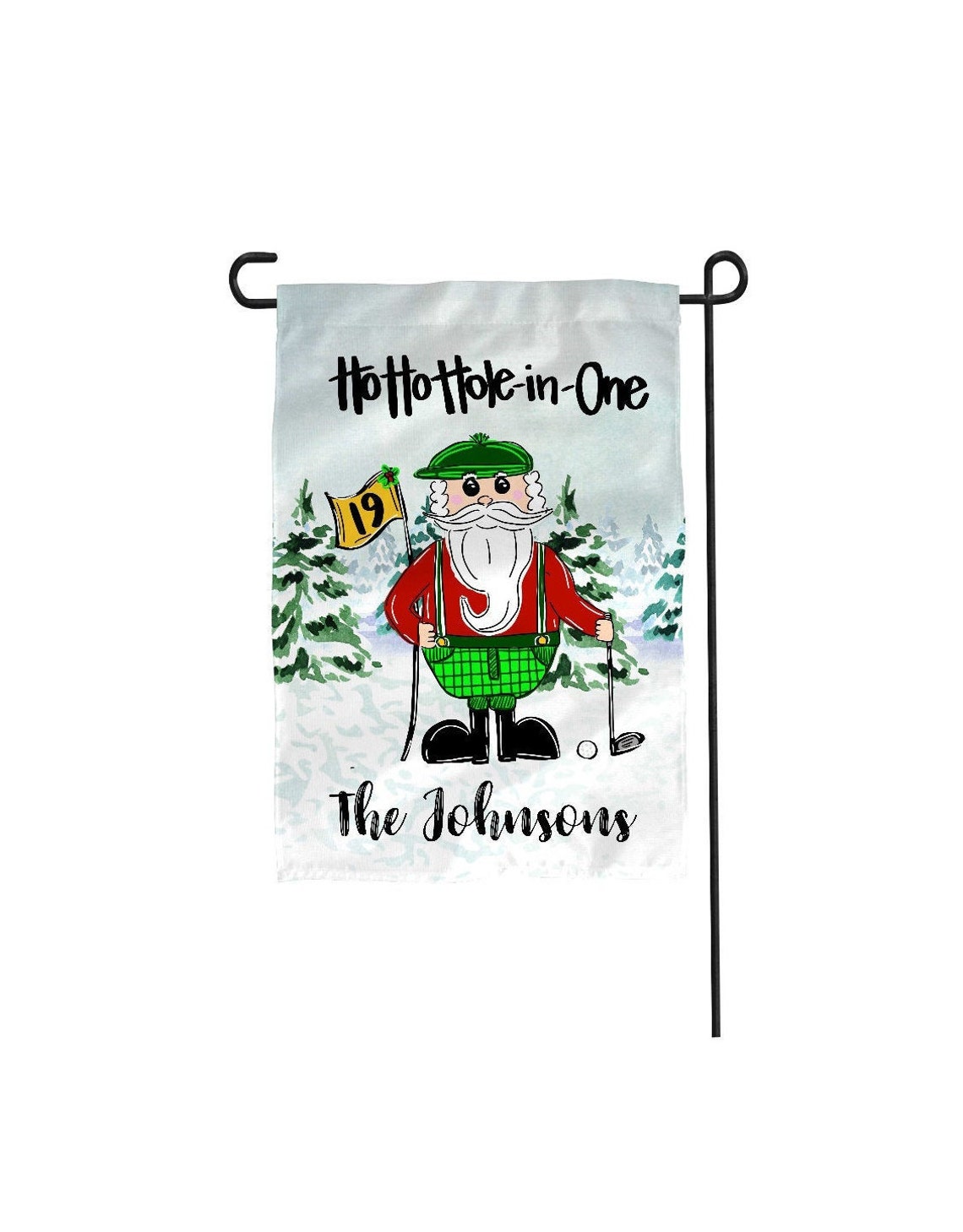 Flag Santa Flag Christmas Flag Personalized Garden Flag | Etsy