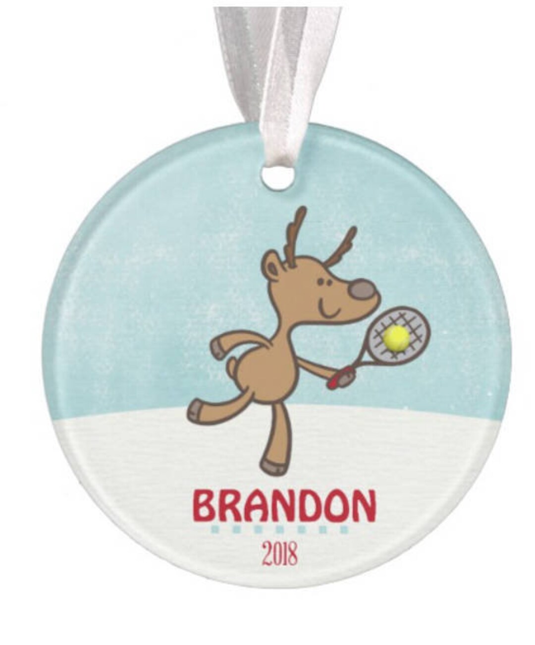 Tennis Ornament Tennis Ceramic Ornament Personalized Tennis - Etsy