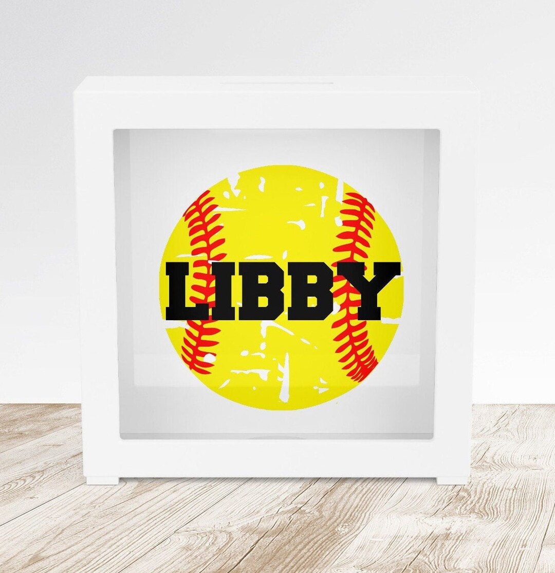 Personalized Softball Bank: Girls Room Decor, Softball Gift - Etsy