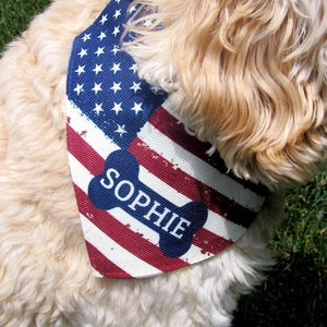 Personalized Dog Bandana USA Dog Bandana Military Dog Bandana Dog ...
