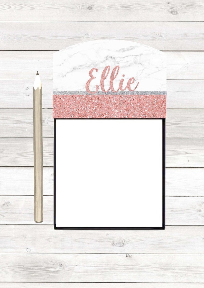 Note Pad Holder Sticky Note Holder Rose Gold Office Supplies | Etsy