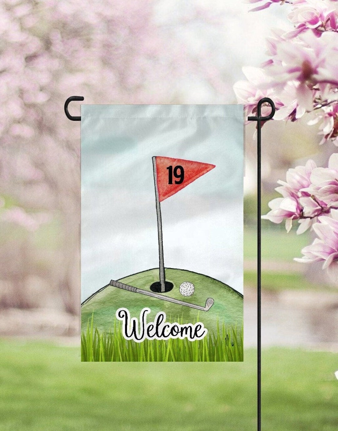 Personalized Golf Garden Flag: Welcome Golfing Gift - Etsy