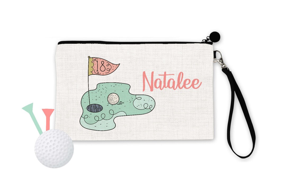 Personalized Golf Gift Linen Makeup Bag: Cosmetic Tote - Etsy