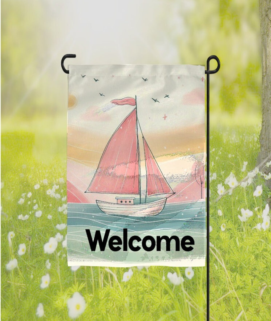 Lake Flag Personalized Lake Flag Sailboat Flag Personalized Lake Flag ...