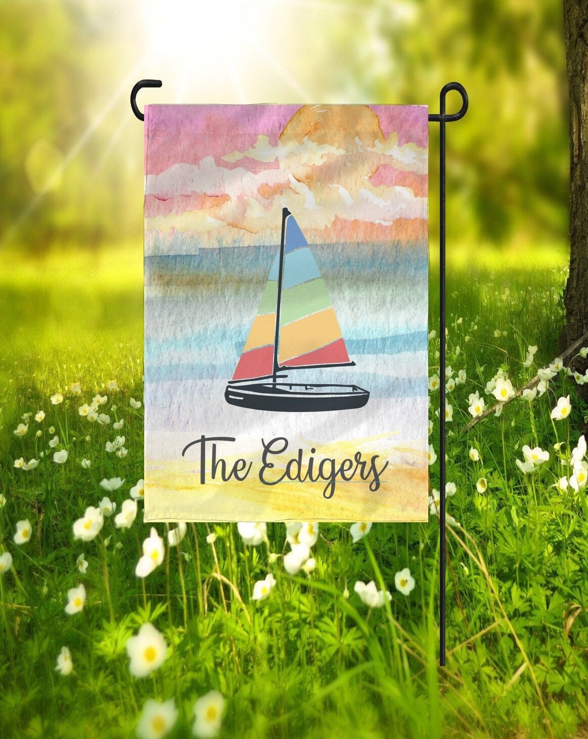 Lake Garden Flag Welcome to the lake flag Personalized Garden | Etsy