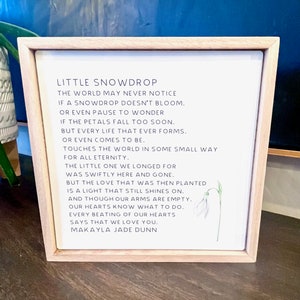 Miscarriage Gift Baby Loss Poem Child Loss Remembrance Miscarry Gift ...