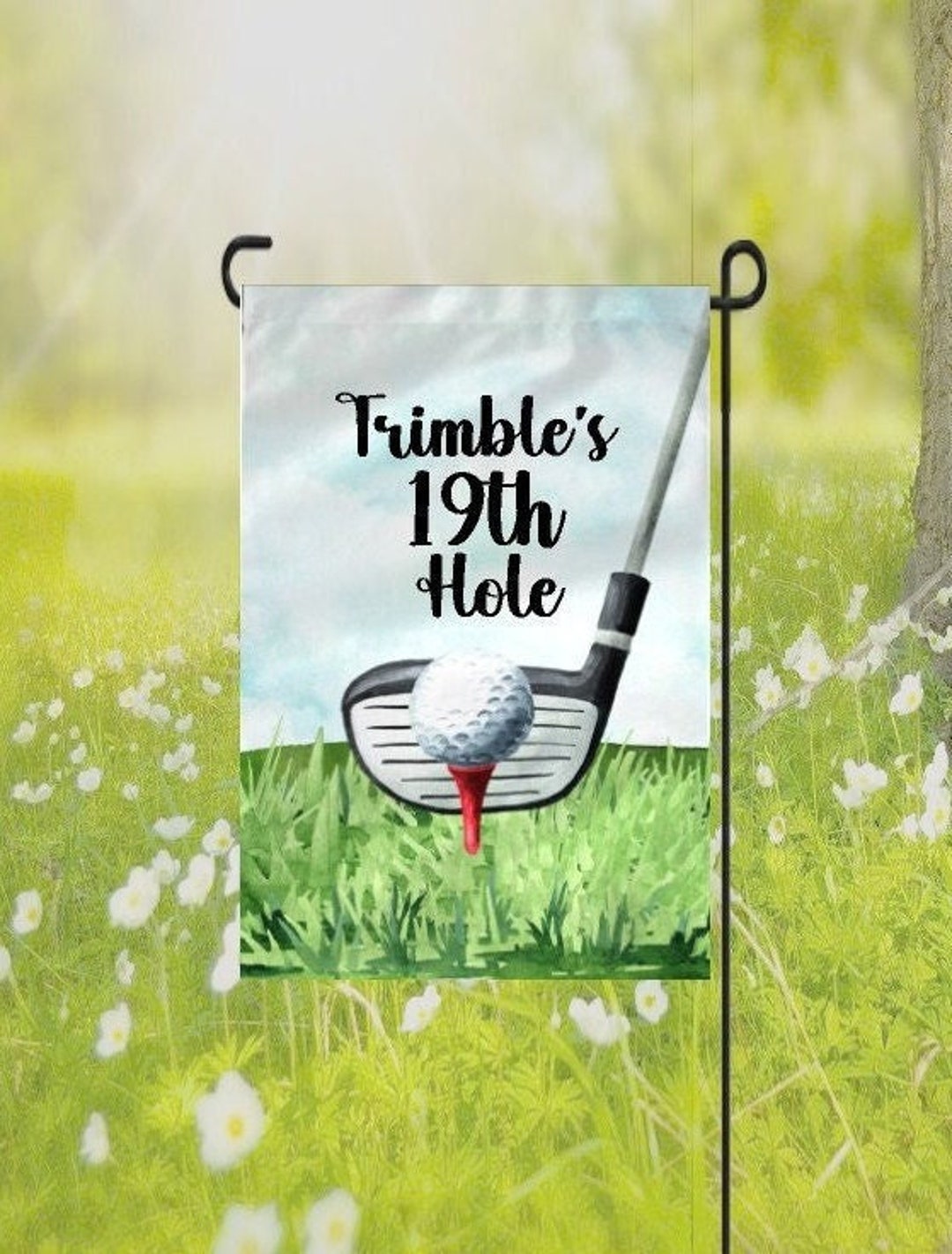 Golf Flag Housewarming Gift Personalized Golf Flag Golf Garden Flag ...