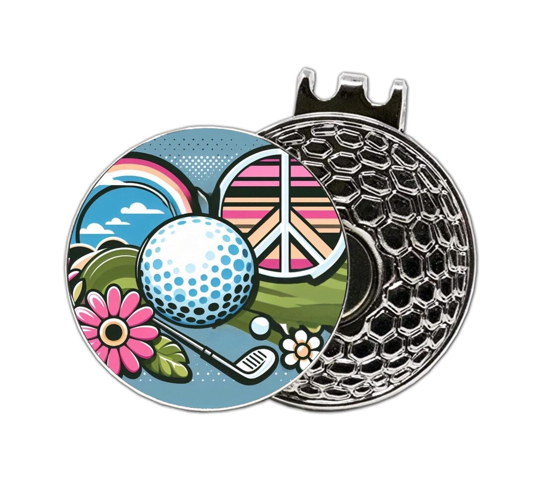Peace Golf Ball Marker Hippie Golf Ball Marker Womans Golf League Gift ...