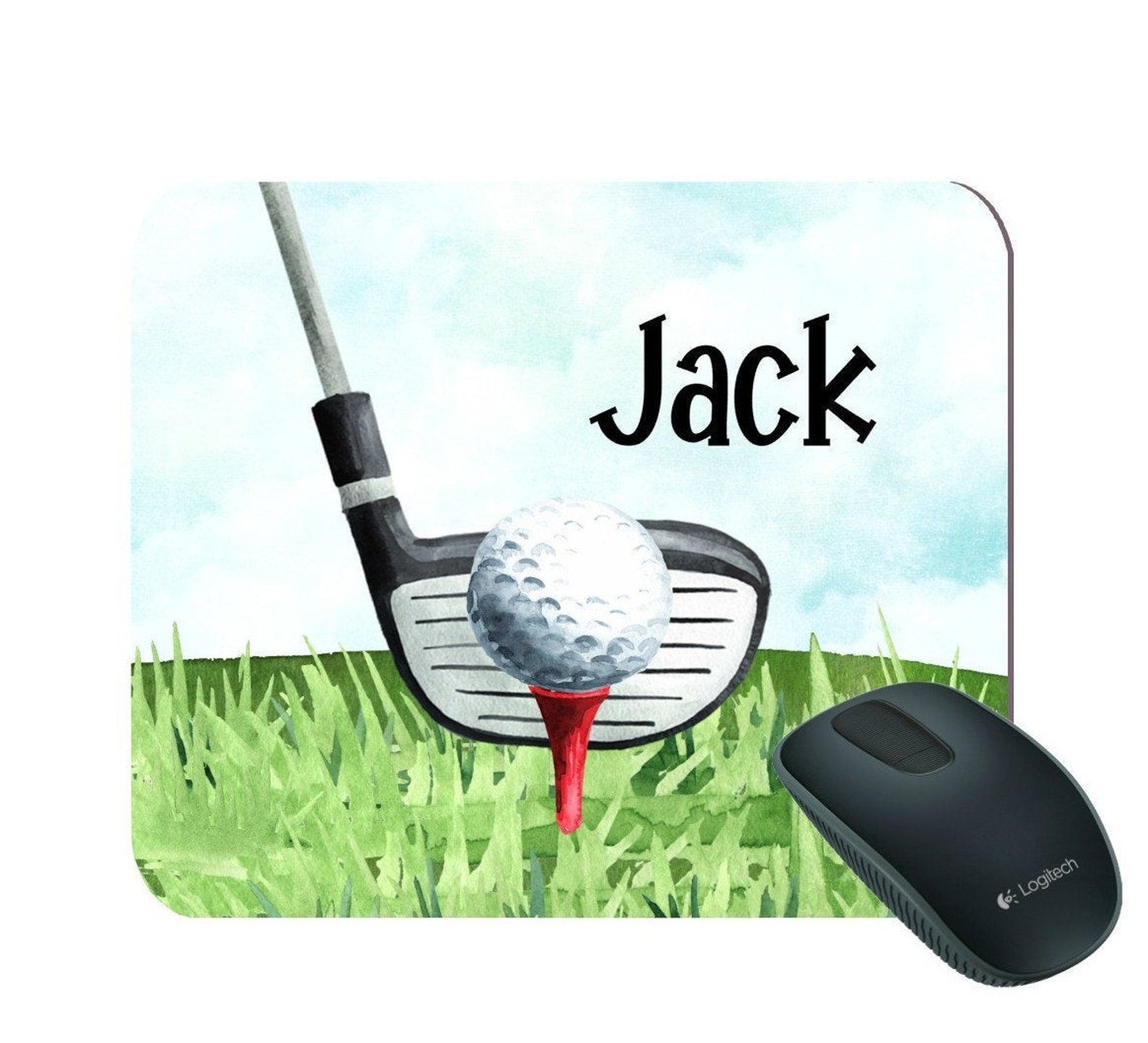 Golf Mouse Pad Fathers Day Gift Personalized Golf Mouse Pad - Etsy
