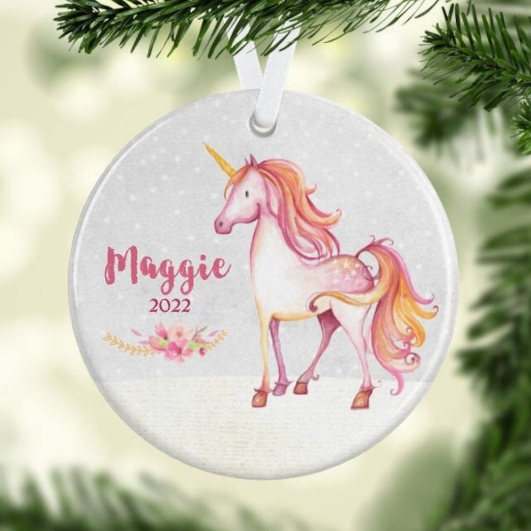 Unicorn Ornament Unicorn Christmas Ornament Personalized Unicorn ...
