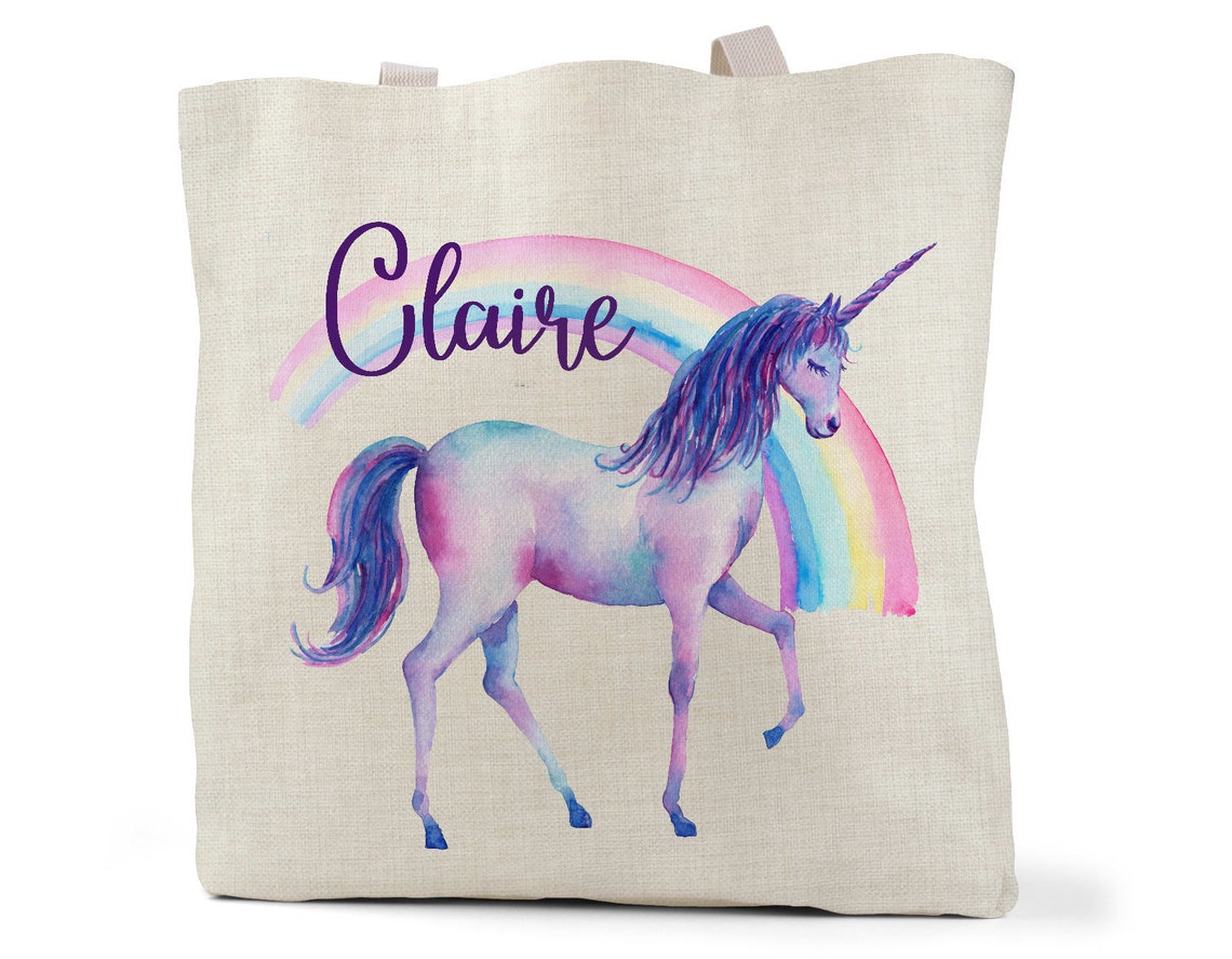 Unicorn Bag Personalized Book Bag Personalized Unicorn Gift - Etsy