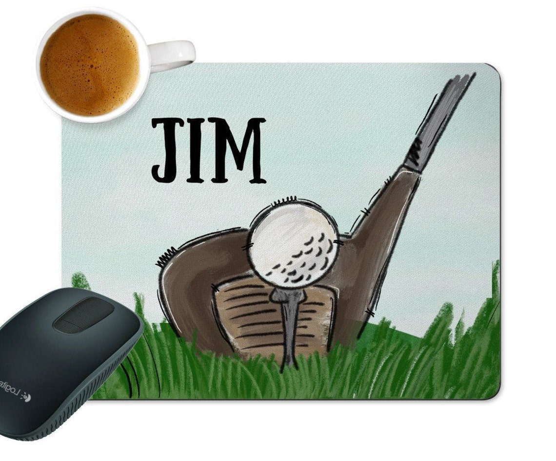 Golf Mouse Pad Fathers Day Gift Personalized Golf Mouse Pad - Etsy