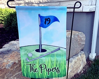 Golf Flag Golf Garden Flag Personalized Garden Flag Personalized ...
