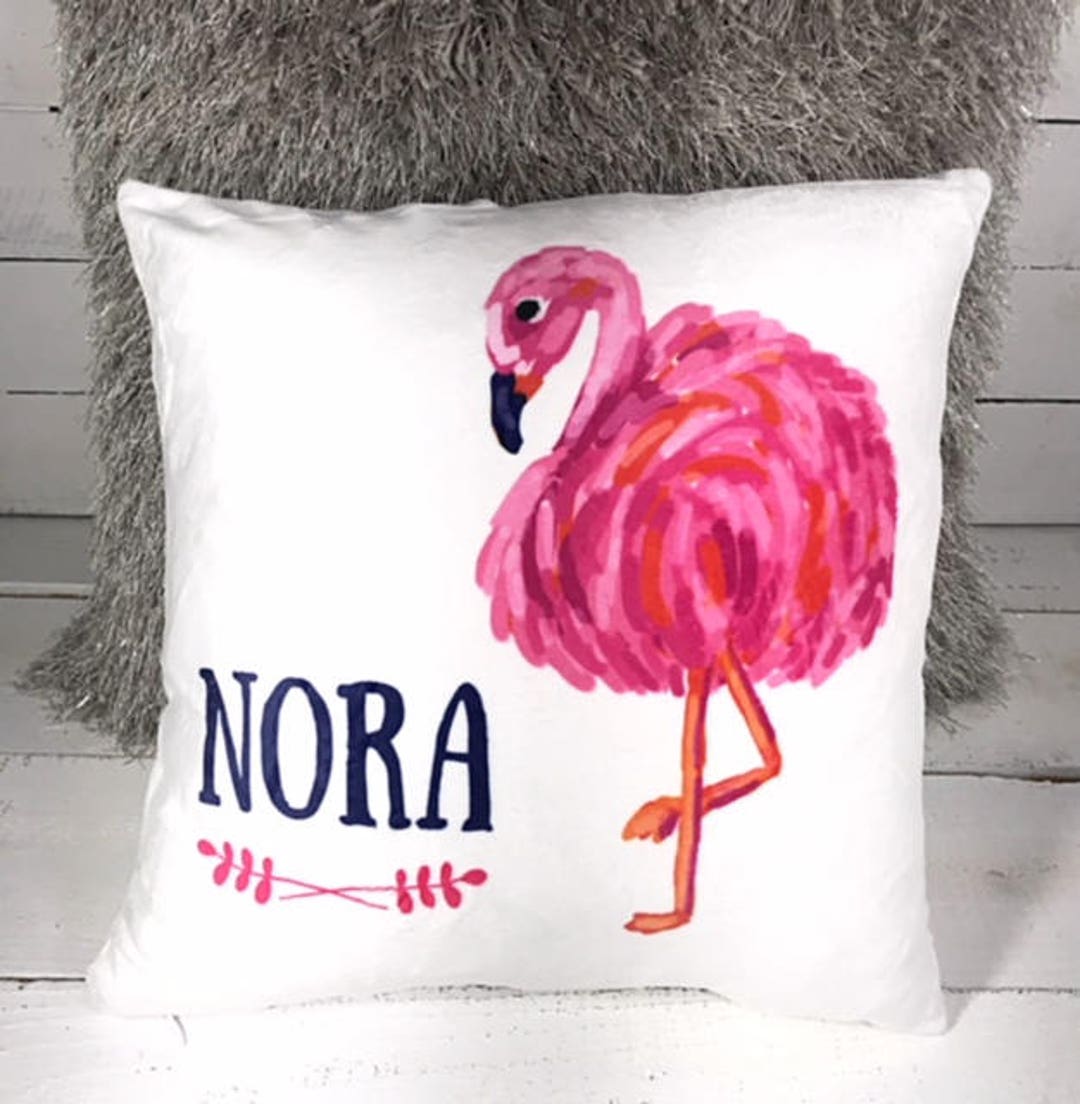 Flamingo Pillow Personalized Flamingo Pillow Girls Pillow Personalized ...