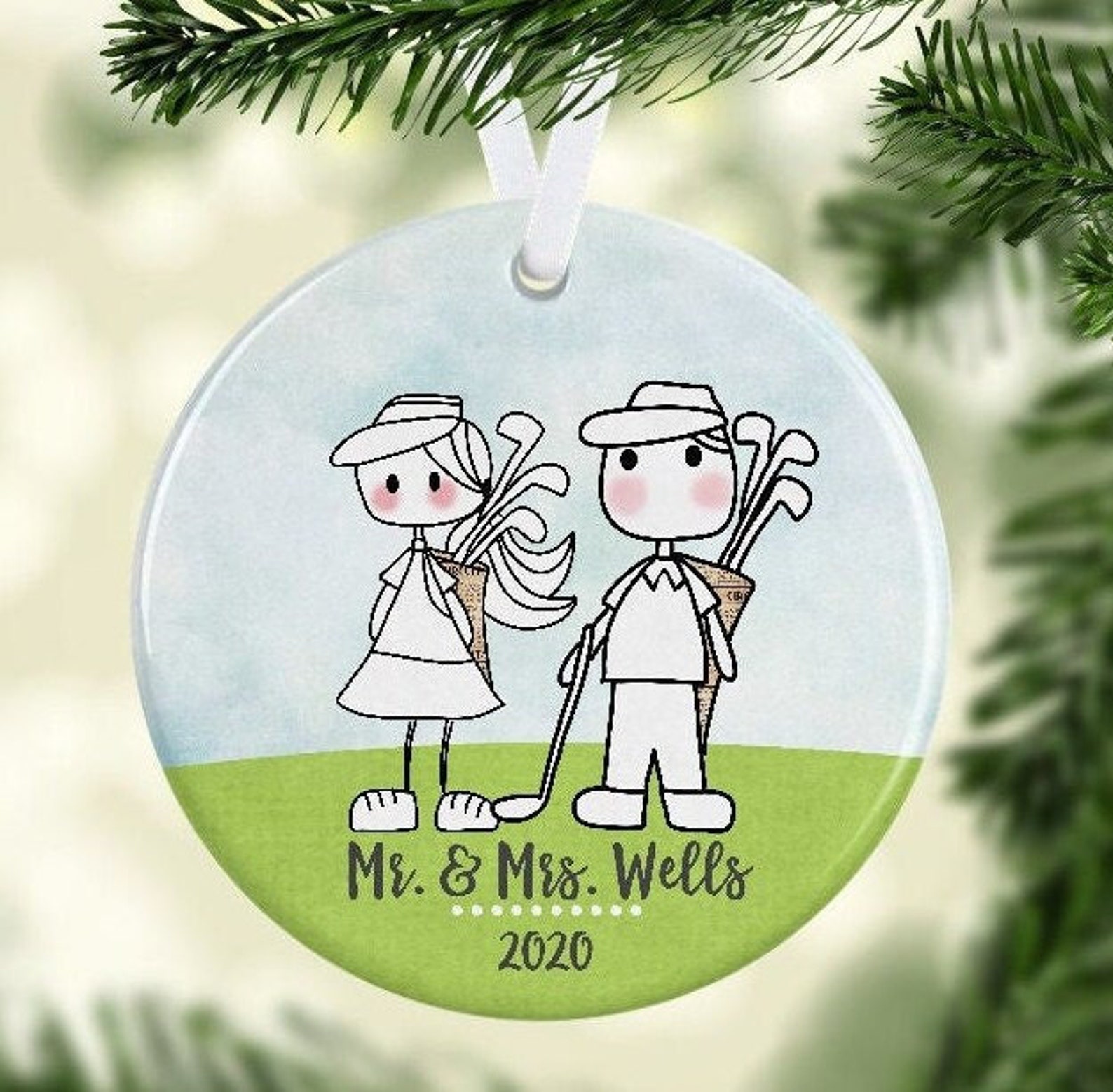 Golf Ornament Wedding Ornament Golfers Ornament House Warming - Etsy
