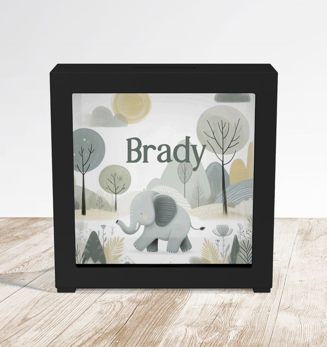 Elephant Bank Personalized Bank Baby Gift Piggy Bank Personalized Baby ...