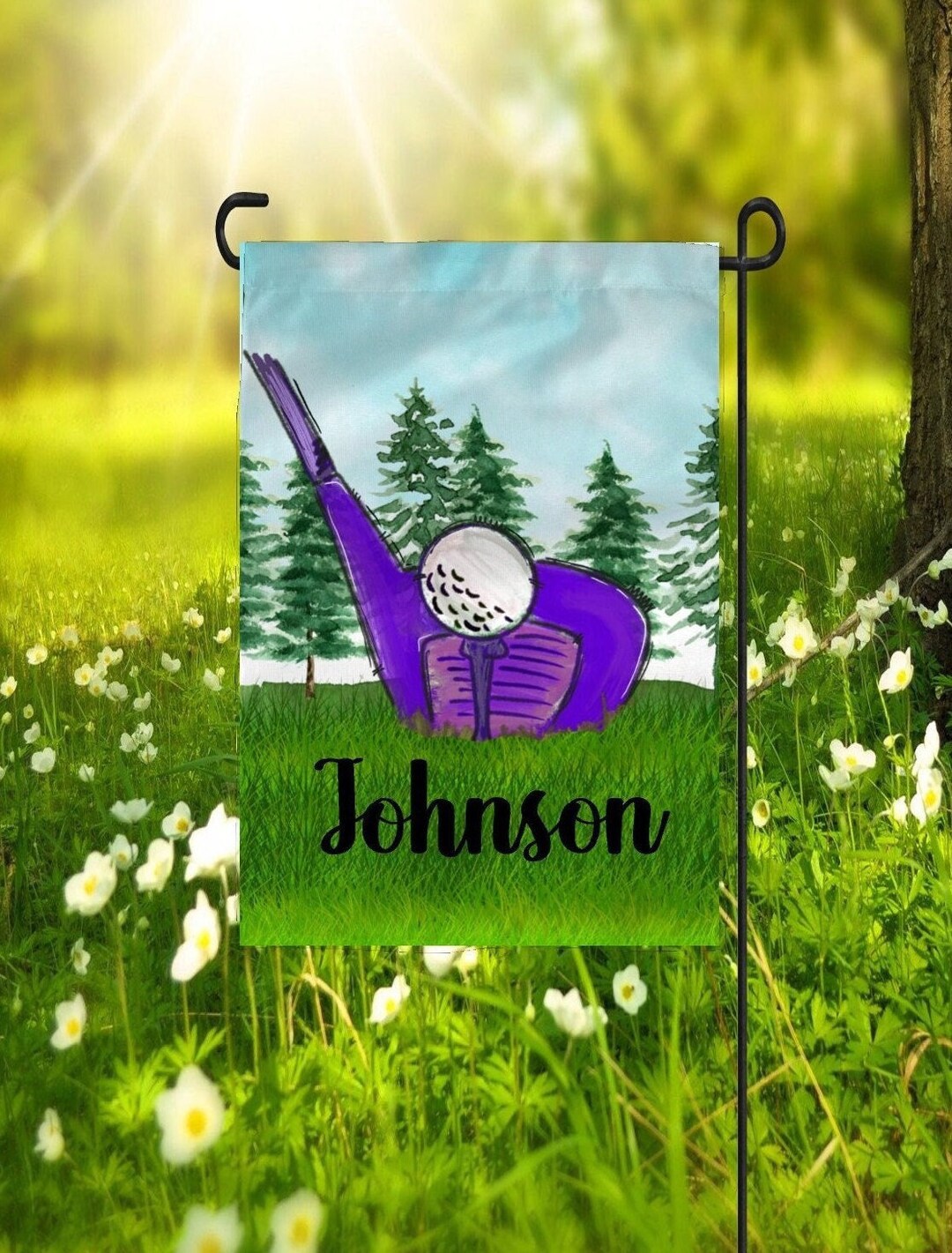 Golf Flag Housewarming Gift Personalized Golf Flag Golf Garden Flag ...