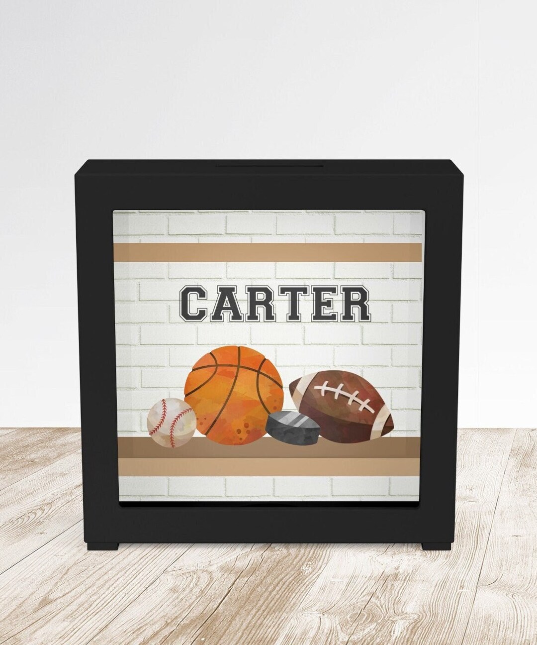 Personalized Sports Bank, Basketball Bank, Football Bank, Hockey Bank ...