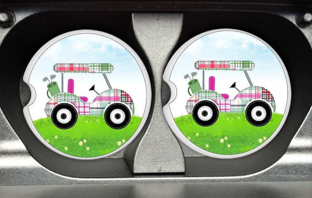 Car Coaster Golf Car Coaster Womans Car Coaster Mothers Day Gift Golf ...