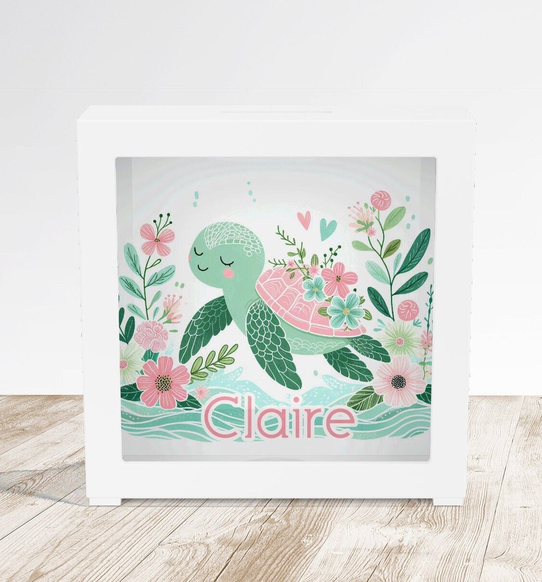 Turtle Bank Baby Girl Gift Personalized Baby Gift Personalized Turtle ...