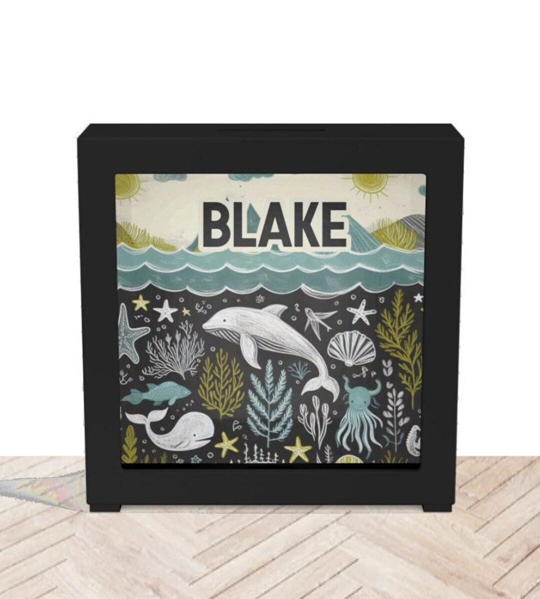 Sea Bank Dolphin Bank Personalized Boys Bank Underwater Bank Boys ...