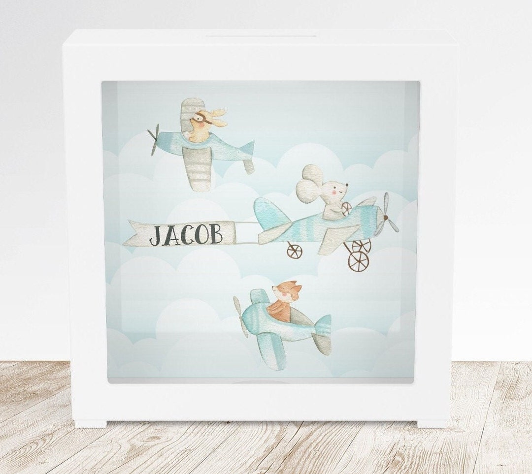Airplane Bank Personalized Bank Baby Boy Gift Birthday Gift ...