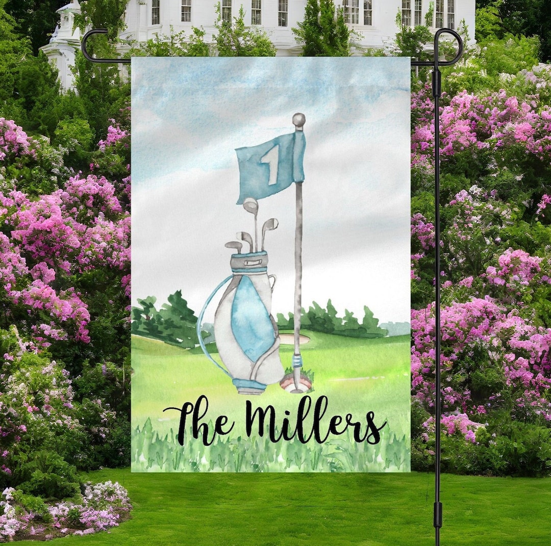 Golf Flag Housewarming Gift Personalized Golf Flag Golf Garden Flag ...