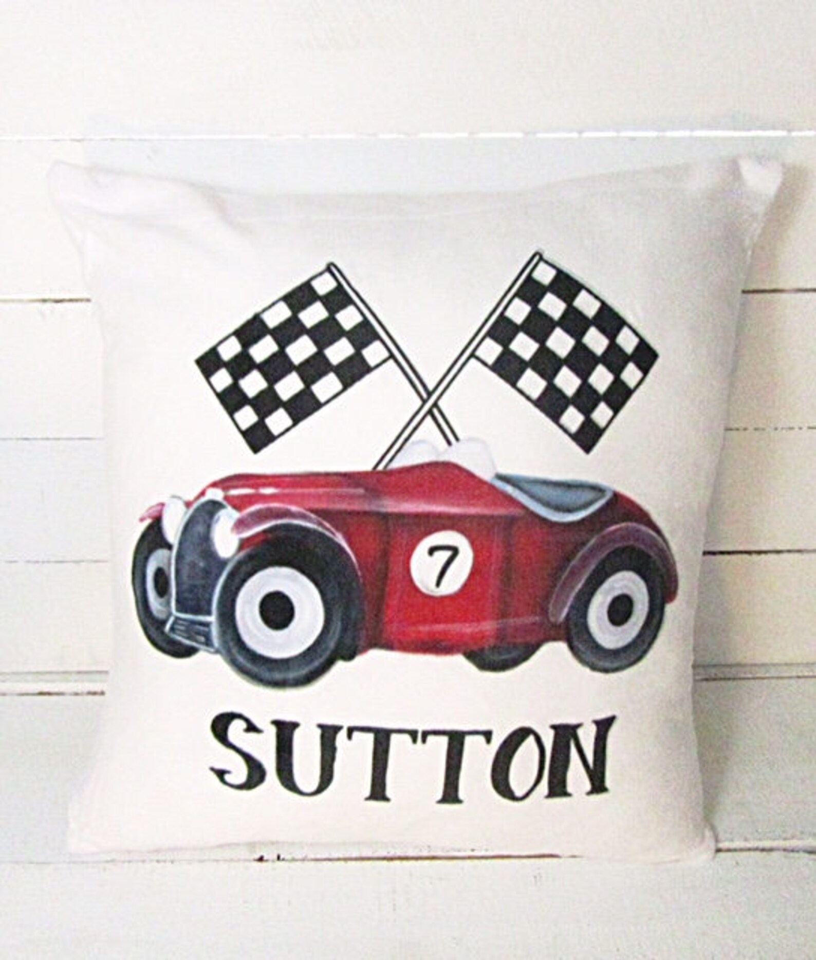 Car Pillow Racecar Pillow Personalized Pillow Boys Decor Boys | Etsy