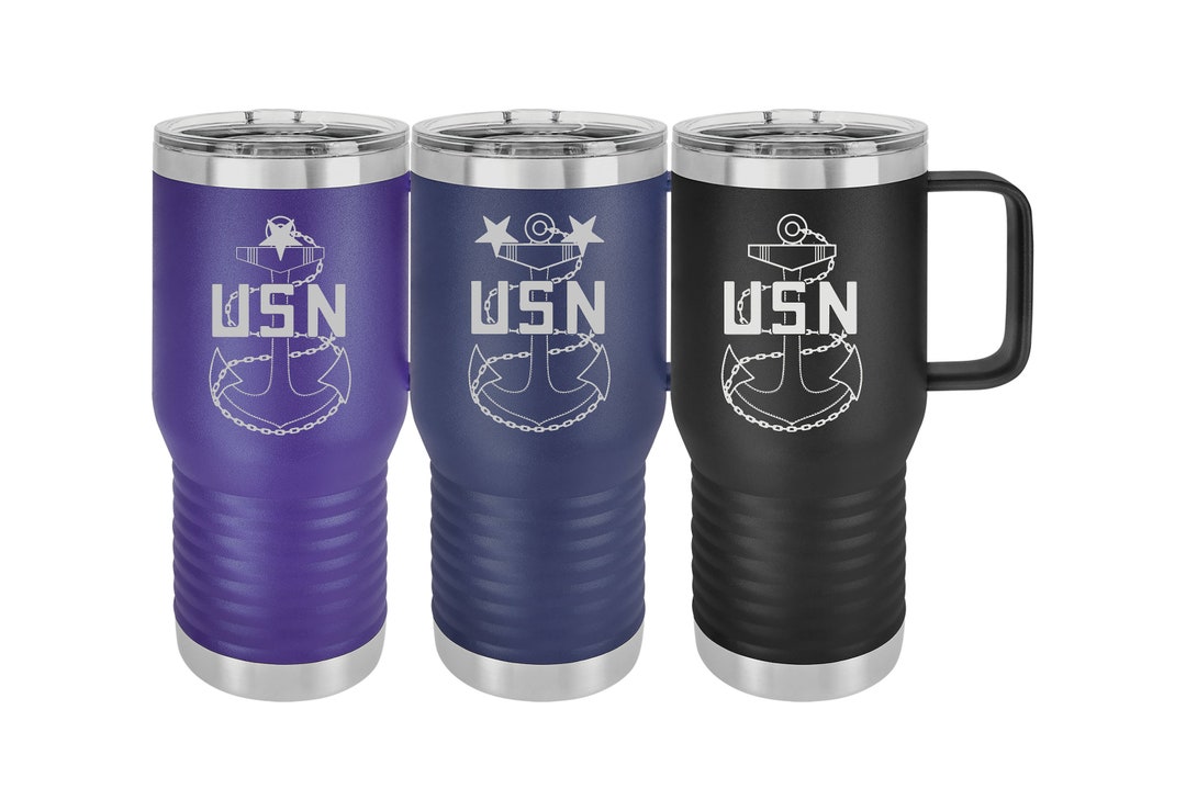 Navy Chief Insulated Travel Mug | 20oz | MCPO | SCPO | CPO | Goat ...