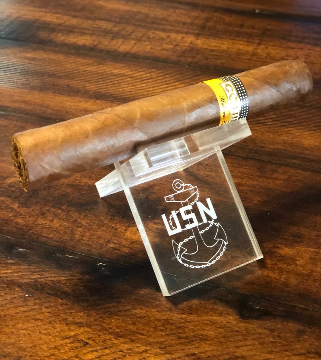 Navy Chief Portable Acrylic Cigar Stand - Gift for CPO/SCPO/MCPO ...