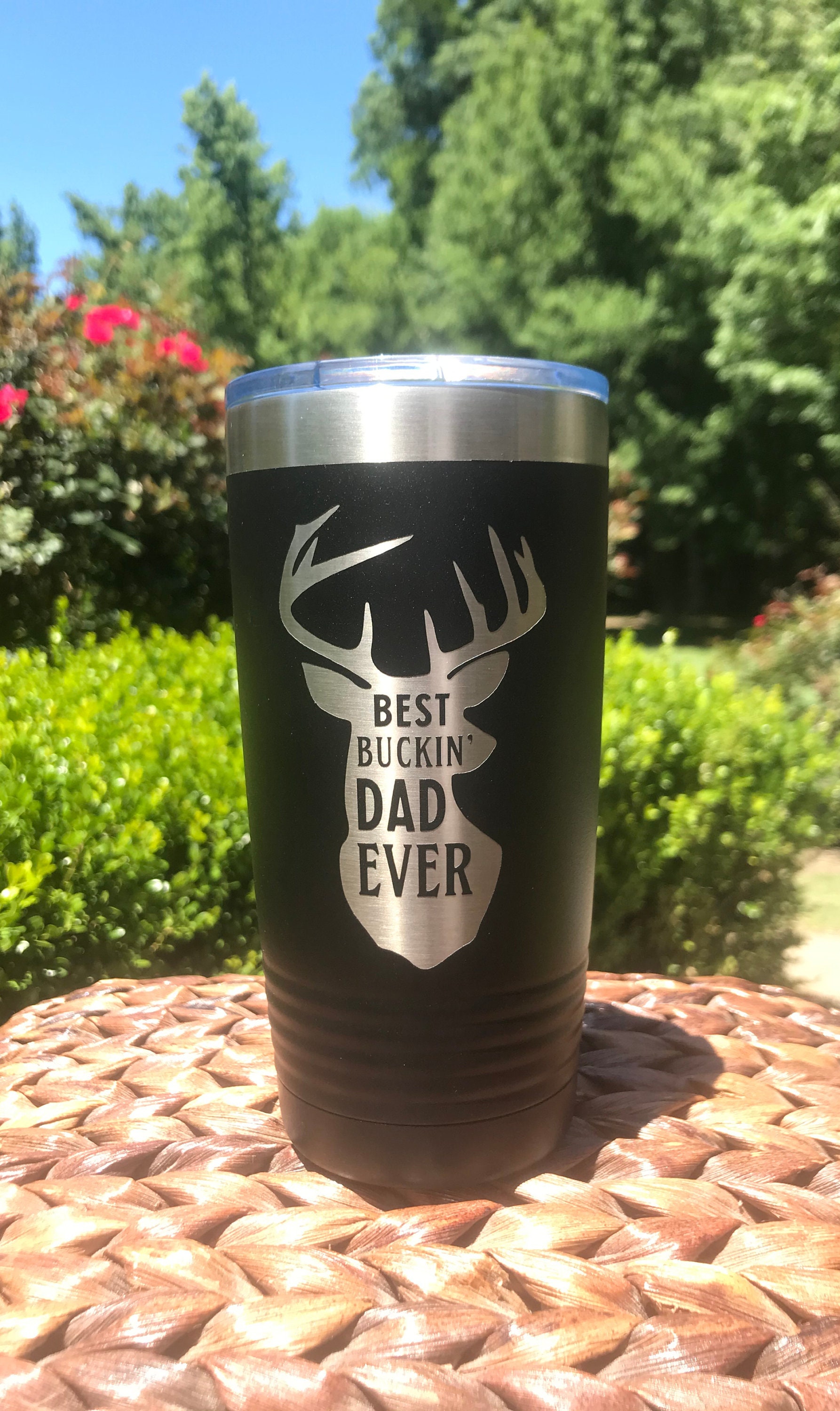 Fathers Day Tumbler Best Buckin Dad Ever Dad Gift Polar | Etsy