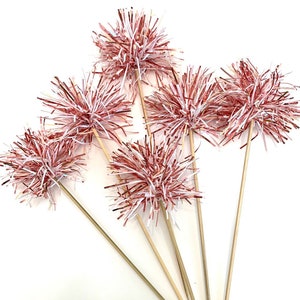 100 Tinsel Stir Sticks | Gold Silver Blush Black Sparkle Champagne ...