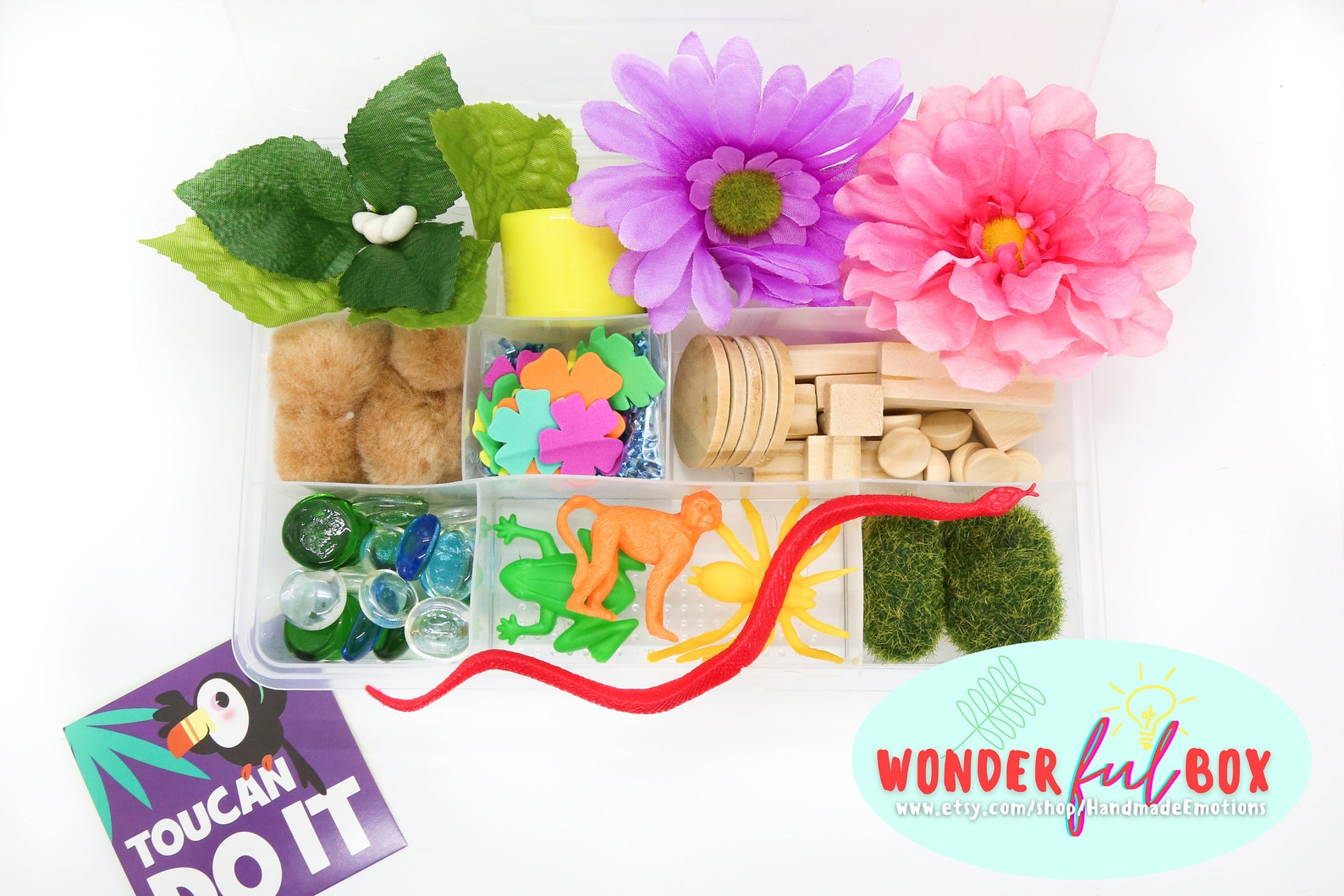 Rainforest Themed Sensory Play Kit by Wonderful Box | Etsy