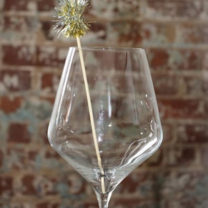 100 Tinsel Stir Sticks | Gold Silver Blush Black Sparkle Champagne ...