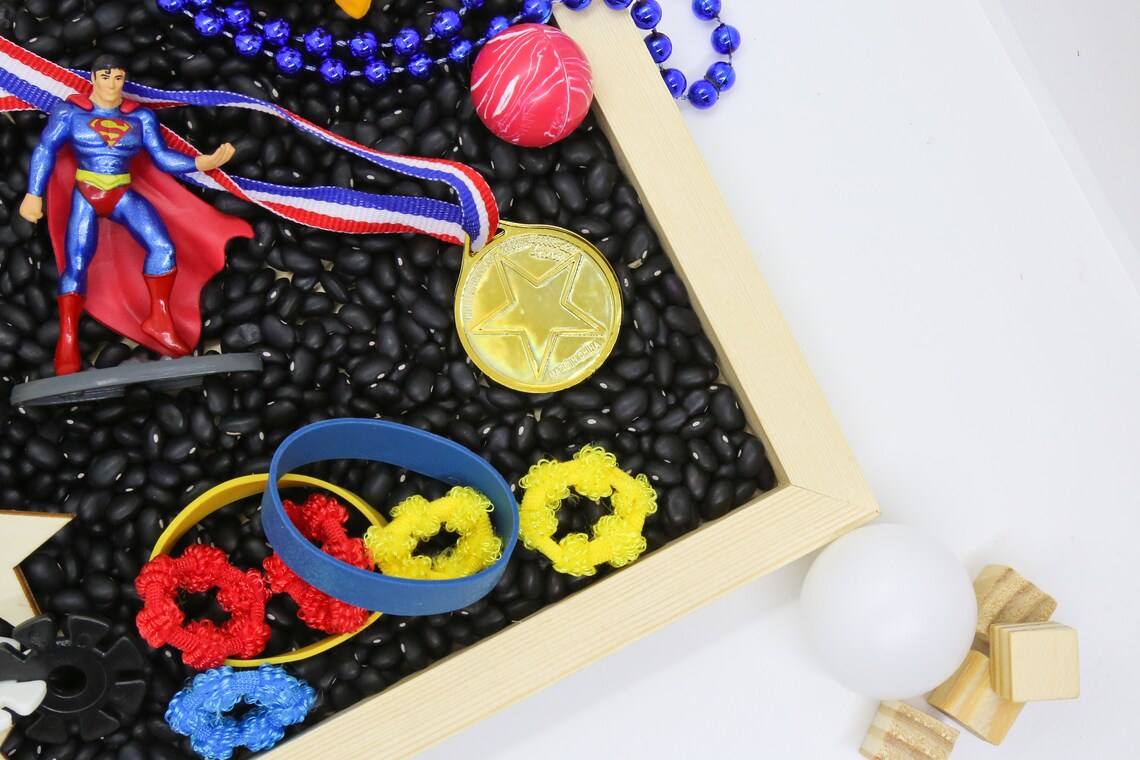 Super Hero Themed Sensory Play Kit by WonderFUL Box | Etsy