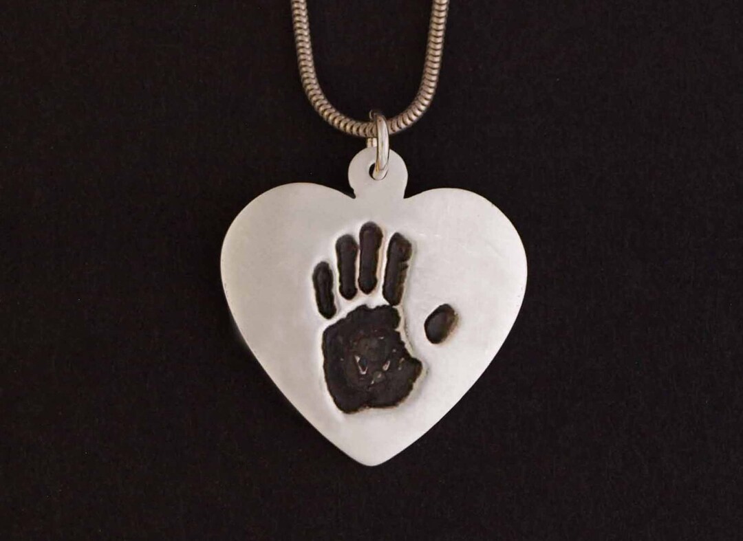 Custom Hand Print Necklace - Your Family's Prints! - Etsy