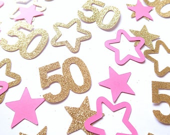 50th Birthday Anniversary Party Glitter Table Confetti Decorations - Etsy