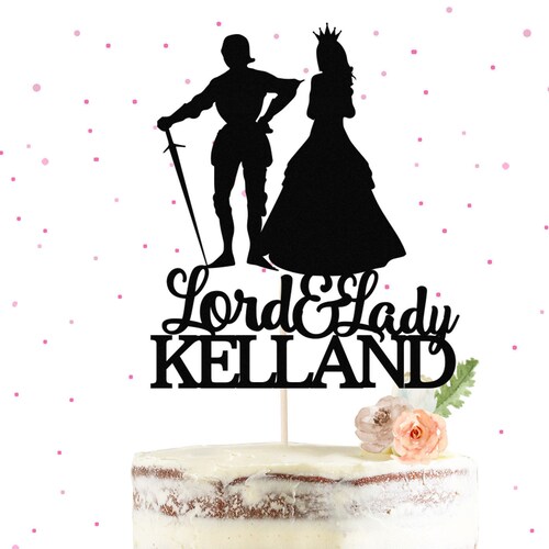 Knight & Princess Wedding Cake Topper Fantasy Wedding Cake | Etsy