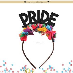 Flower Pride Headband - Pride Month Crown, Gay Party Supplies, Lesbian ...