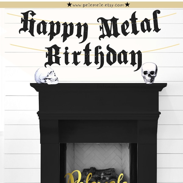 Heavy Metal Birthday Party Decor - Etsy