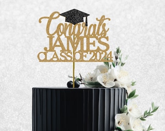 Graduation Cake Topper Class of 2024 Custom Name Personalized Name Cake ...
