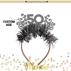 Custom Age Birthday Headband - Custom Birthday Headband, Party Crown ...