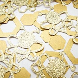 Glitter Bee Confetti - Glitter Confetti, Party Confetti, Bee Baby ...