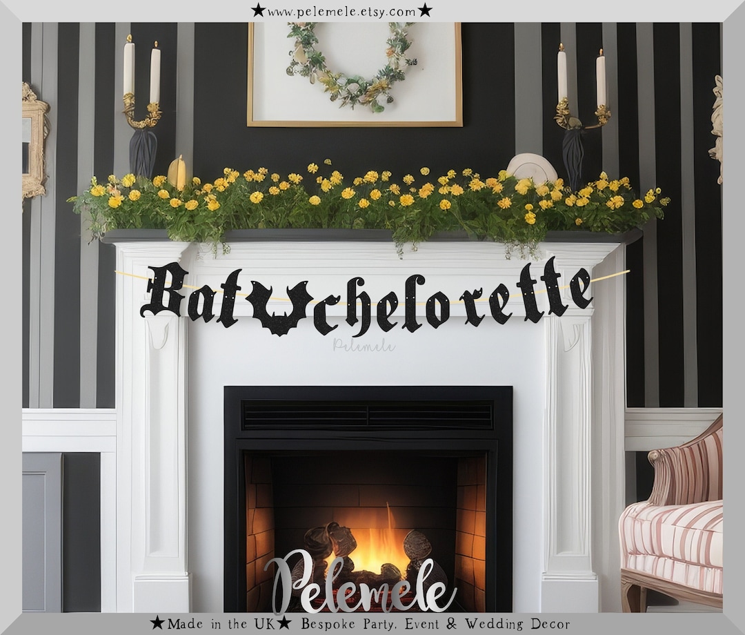 Glitter Gothic Batchelorette Banner - Gothic Hen Party Banner, Gothic ...