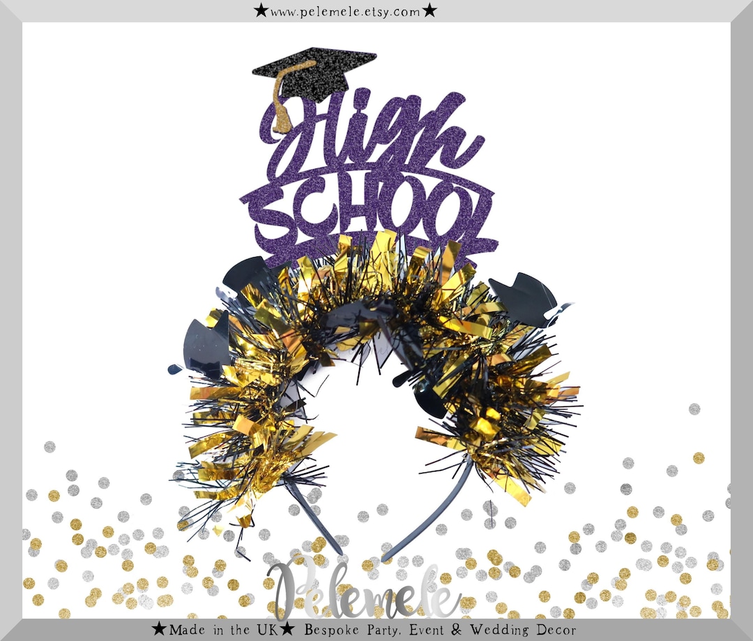 Glitter High School Graduation Headband - Class of 2025 Tiara, Sparkle ...