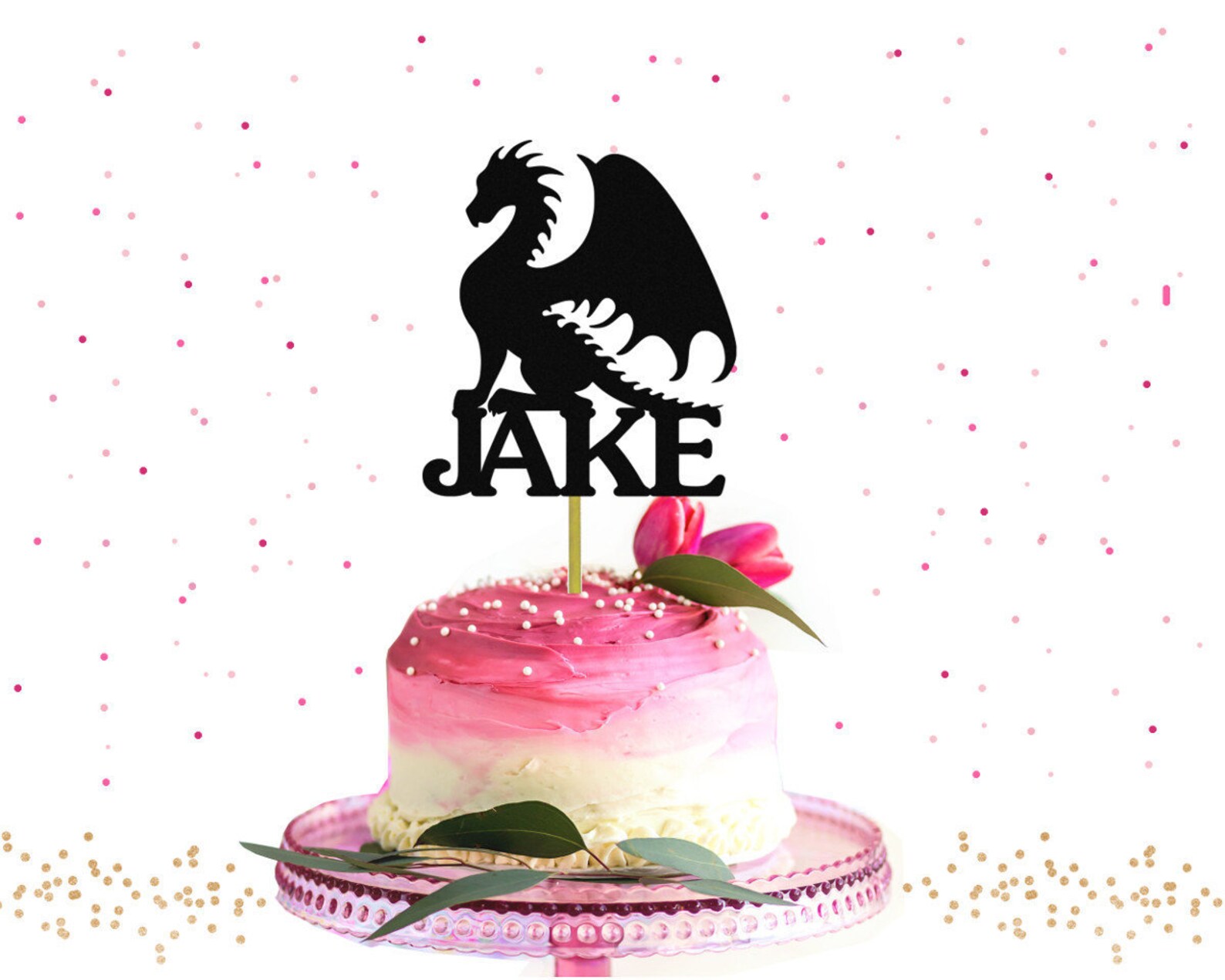 Custom Dragon Birthday Cake Topper Birthday Cake Topper | Etsy