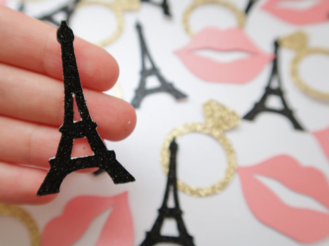 Paris Engagement Confetti Paris Engagement Party Glitter | Etsy
